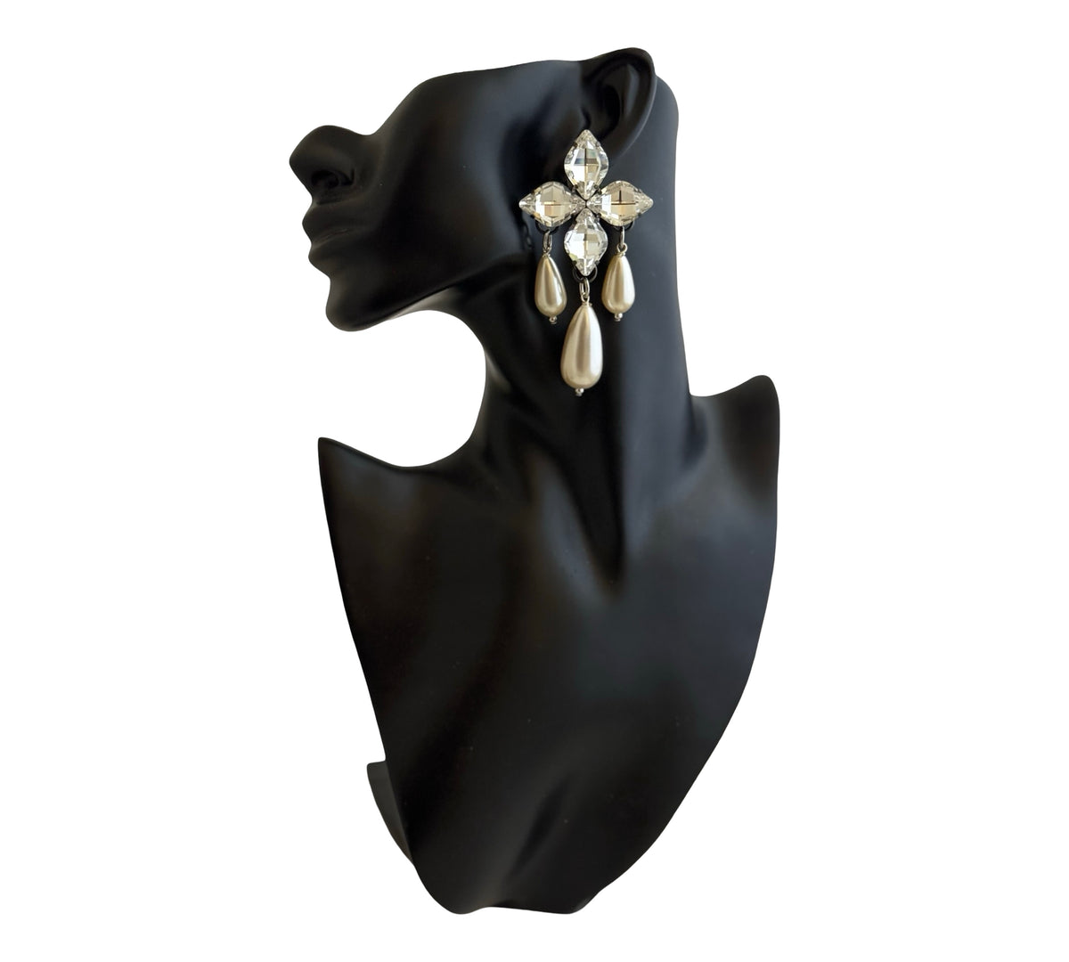 LA CROIX FLOWER PEARL DROP EARRINGS – HOUSE OF EMMANUELE
