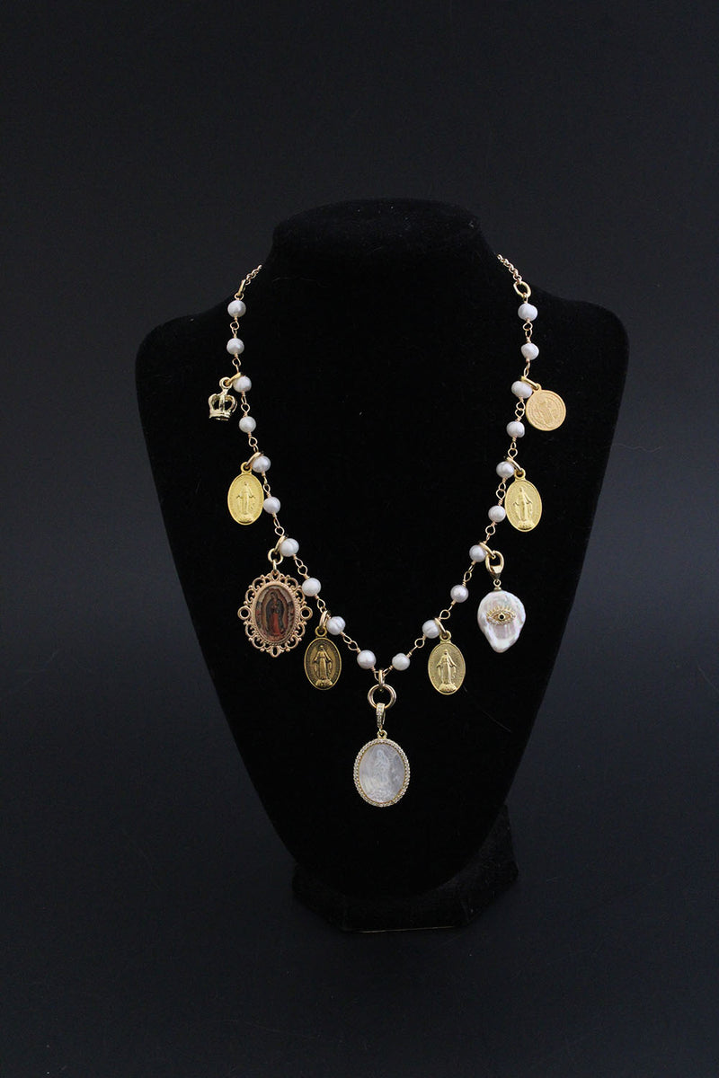 GYPSY MADONNA PEARL NECKLACE – HOUSE OF EMMANUELE