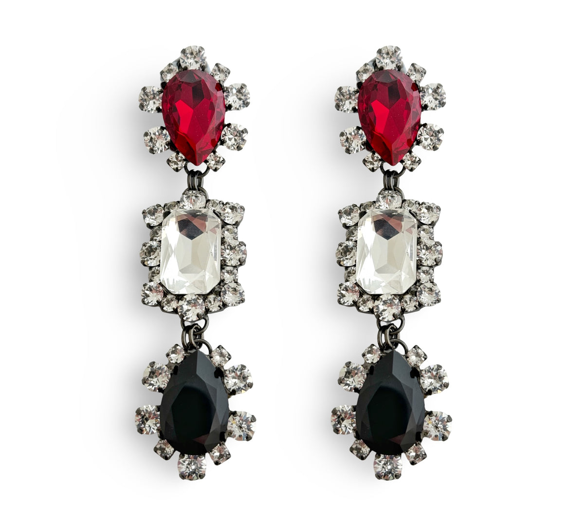 Dynasty Katherine Ruby Crystal Noir Earrings – HOUSE OF EMMANUELE